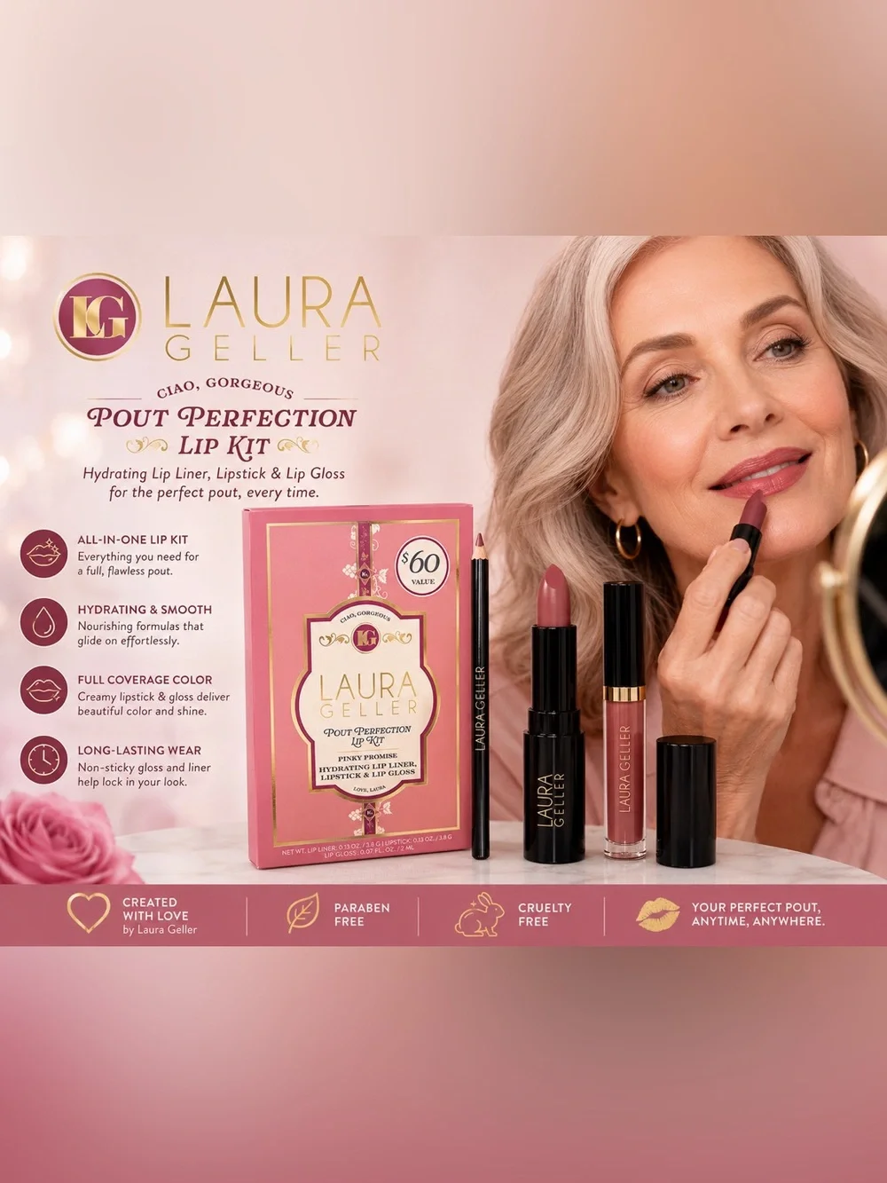 Laura Geller | Makeup | Laura Geller Pout Perfection Lip Kit Pinky ...